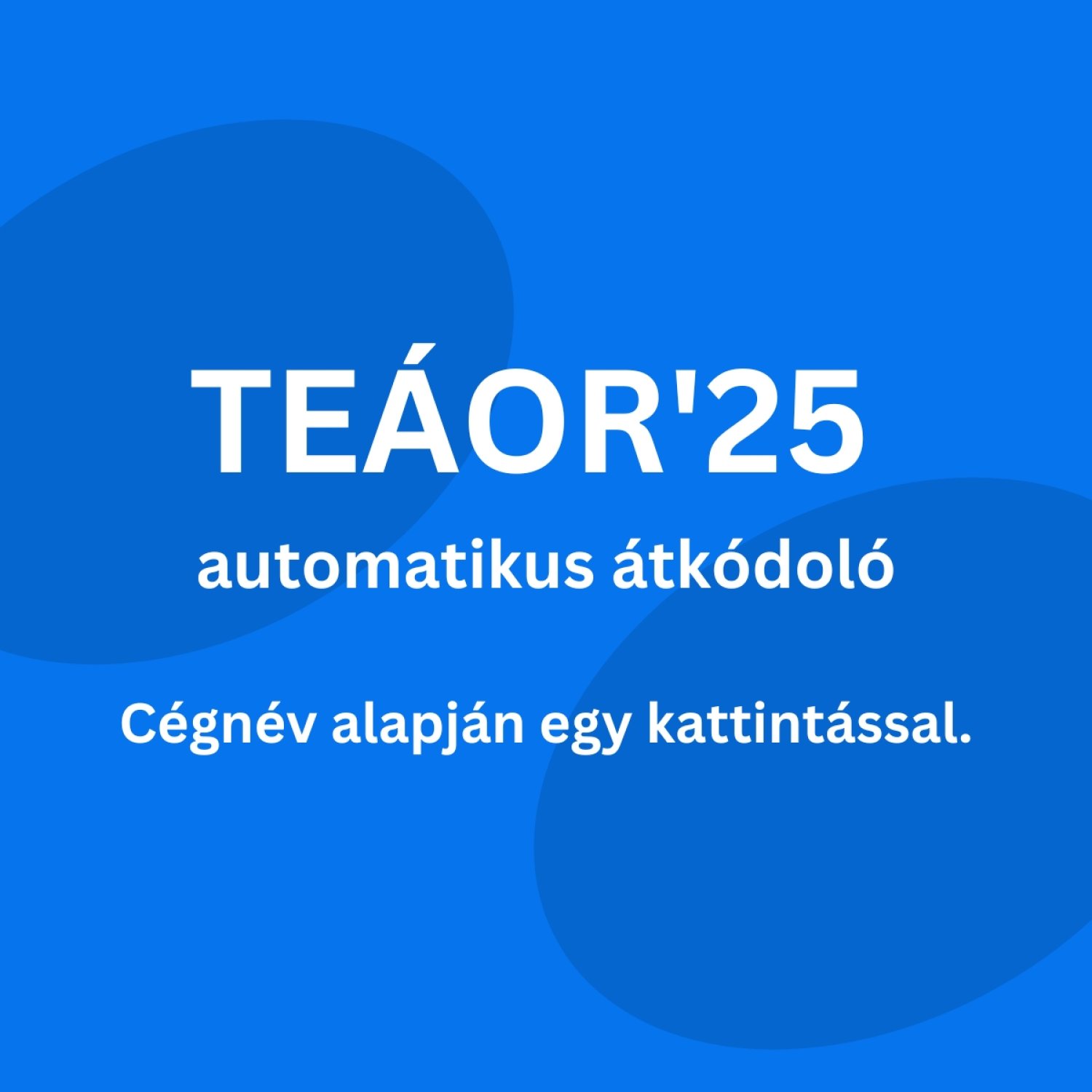 TEÁOR'25 fordítókulcs és automatikus átkódoló